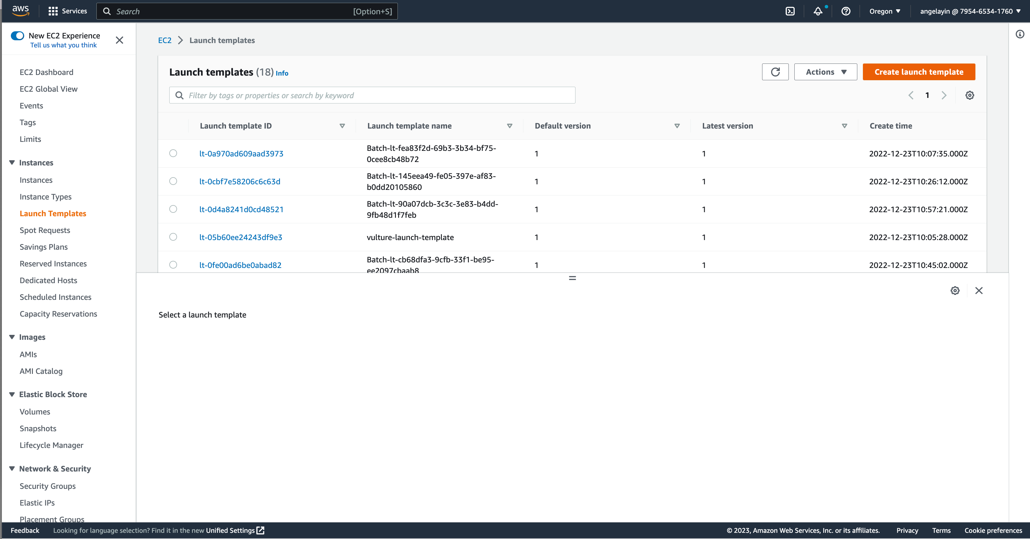 Launch template Setup | Vulture